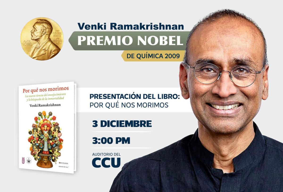Premio Nobel Venki Ramakrishnan presentará en la BUAP su libro ¿Por qué morimos?
